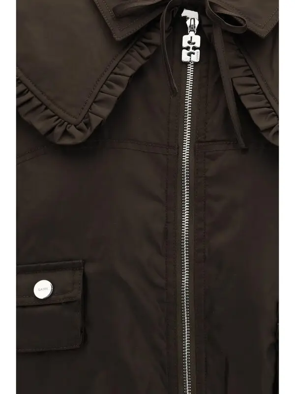 GANNI Duchesse Nylon Bomber Jacket