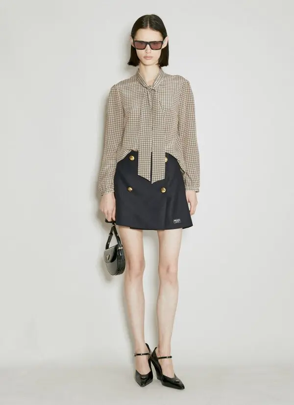 Prada Jacquard Crepe De Chine Shirt