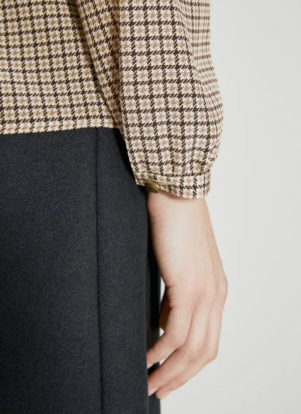 Prada Jacquard Crepe De Chine Shirt