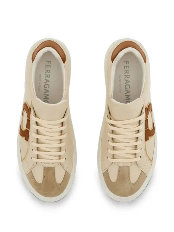 FERRAGAMO Calfskin Leather Sneakers - Multicolor