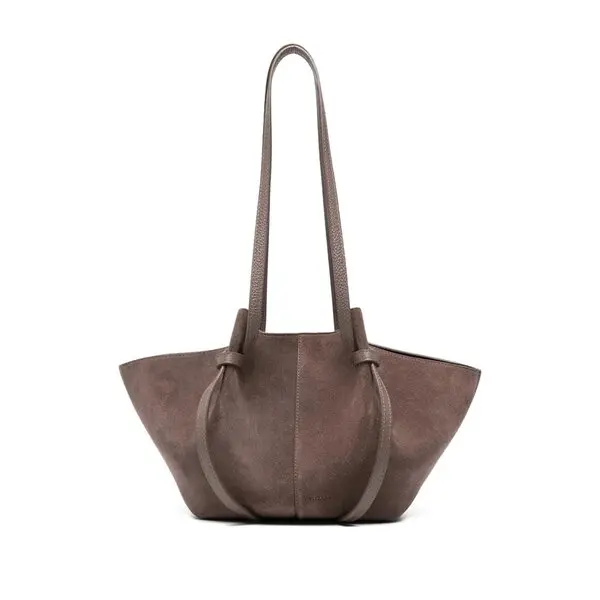Yuzefi Calf Suede Shoulder Bag - Brown