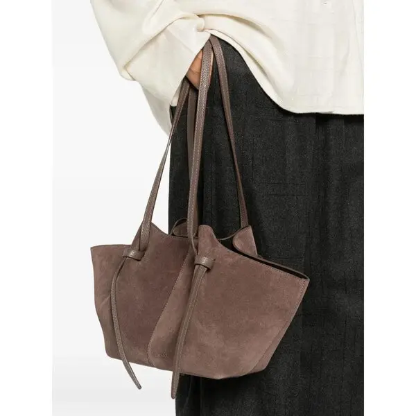 Yuzefi Calf Suede Shoulder Bag - Brown