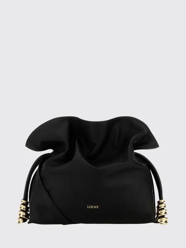 Loewe Flamenco Leather Clutch - Black