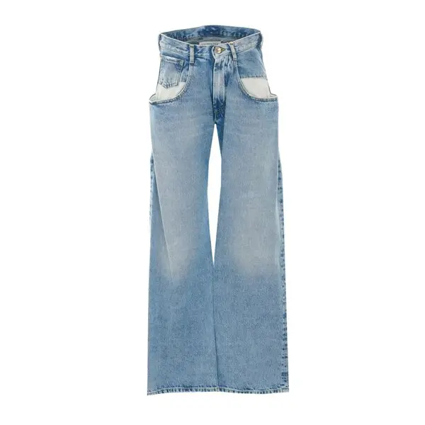 MAISON MARGIELA Straight Jeans With Contrasted Pockets - Blue