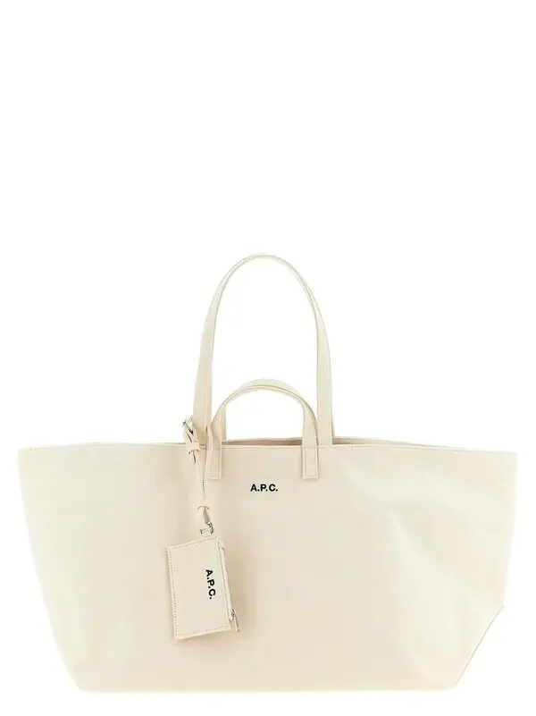 A.p.c. Le Drummer Toile' Large Shopping Bag - Cream