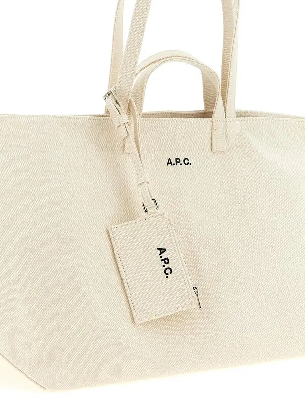 A.p.c. Le Drummer Toile' Large Shopping Bag - Cream