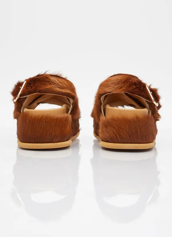 Dries Van Noten Ponyhair Sandals