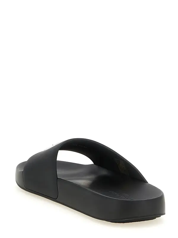 Givenchy Label Rubber Mules - Black