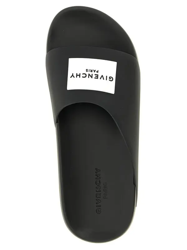 Givenchy Label Rubber Mules - Black