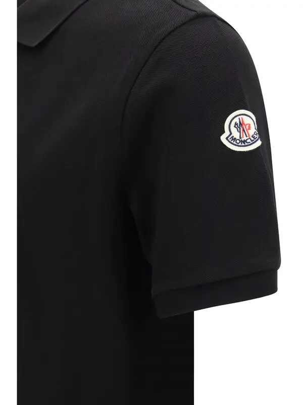 Moncler Cotton Piqué Polo Shirt With Logo