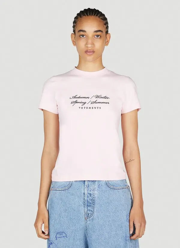 Vetements Four Seasons T-shirt - Pink