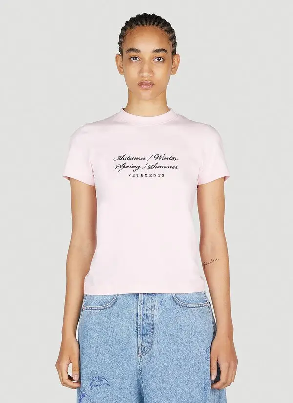 Vetements Four Seasons T-shirt - Pink