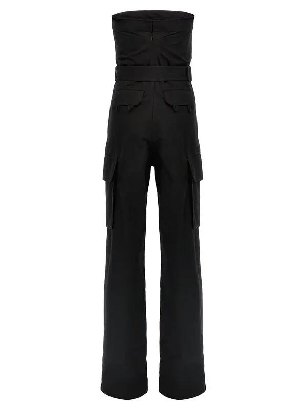 Saint Laurent Cassandre Bustier Jumpsuit - Black