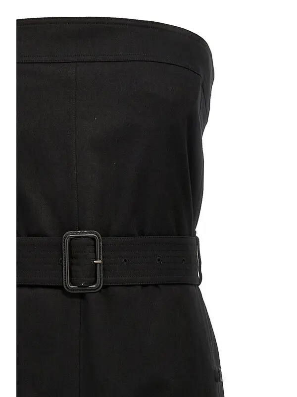 Saint Laurent Cassandre Bustier Jumpsuit - Black