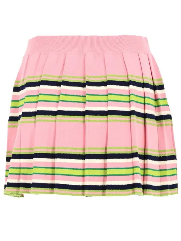 Casablanca Striped Viscose Mini Skirt - Multicolor