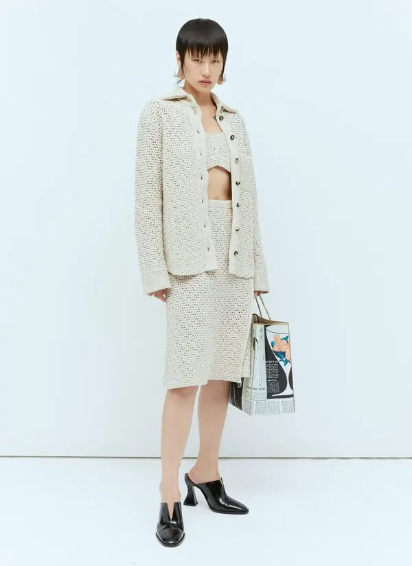 Bottega Veneta Textured Knit Shirt - Cream