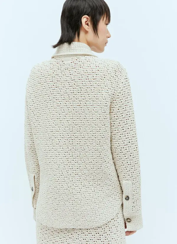 Bottega Veneta Textured Knit Shirt - Cream