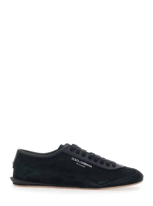 Dolce & Gabbana Gimondi Plus Suede Sneakers - Black