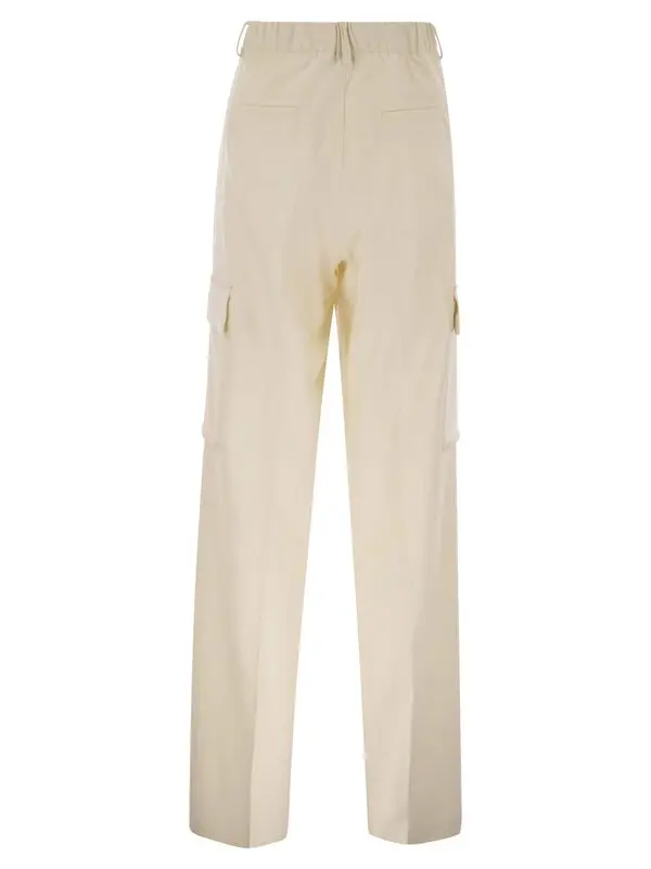 Herno Cargo Trousers In Wool And Viscose Blend