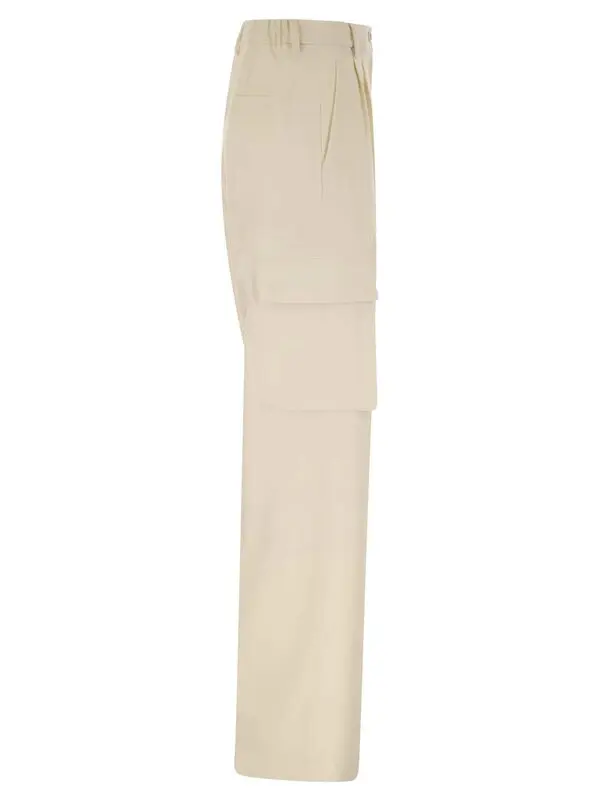 Herno Cargo Trousers In Wool And Viscose Blend