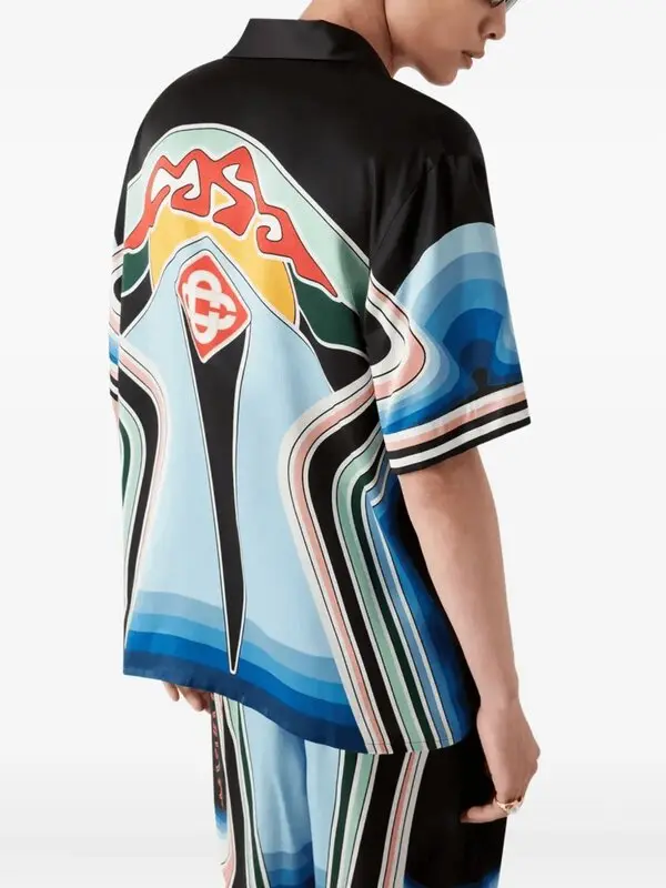 Casablanca Graphic Mountain Print Shirt