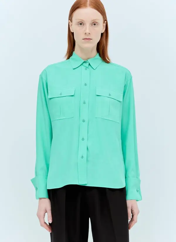 Max Mara Flap Pockets Silk Shirt