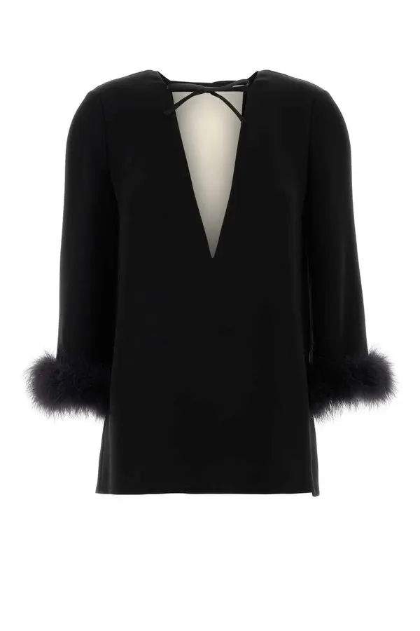 Valentino Garavani Silk Blouse - Black