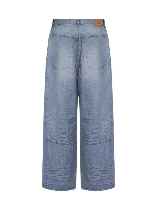 Balenciaga Cotton Baggy Minimal Jeans - Multicolor