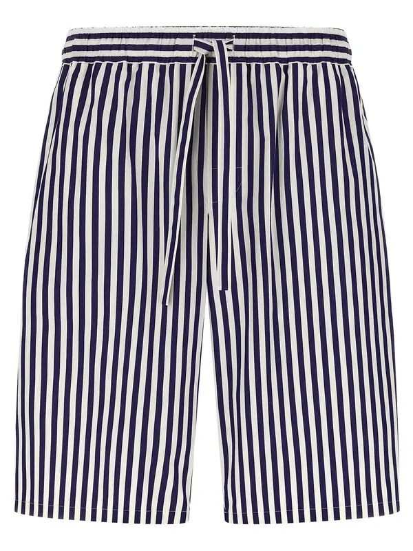 Dolce & Gabbana Striped Bermuda Shorts - Blue