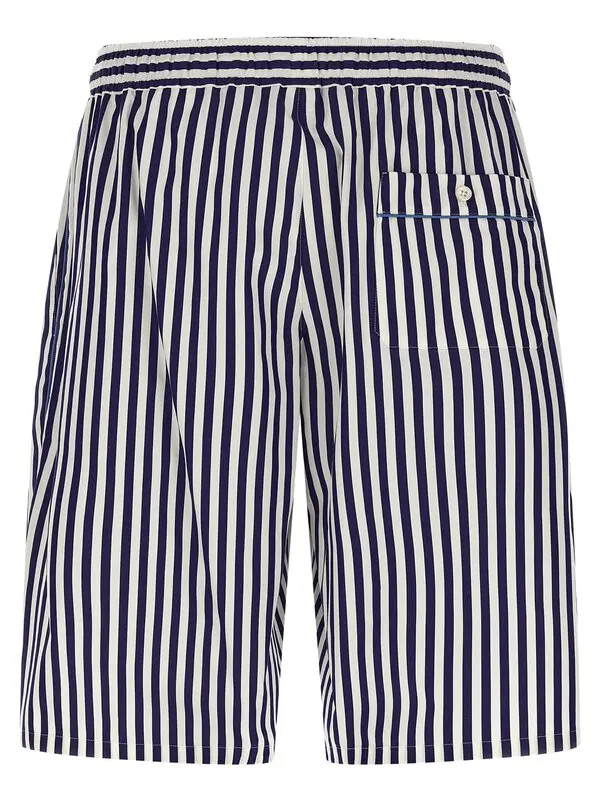 Dolce & Gabbana Striped Bermuda Shorts - Blue