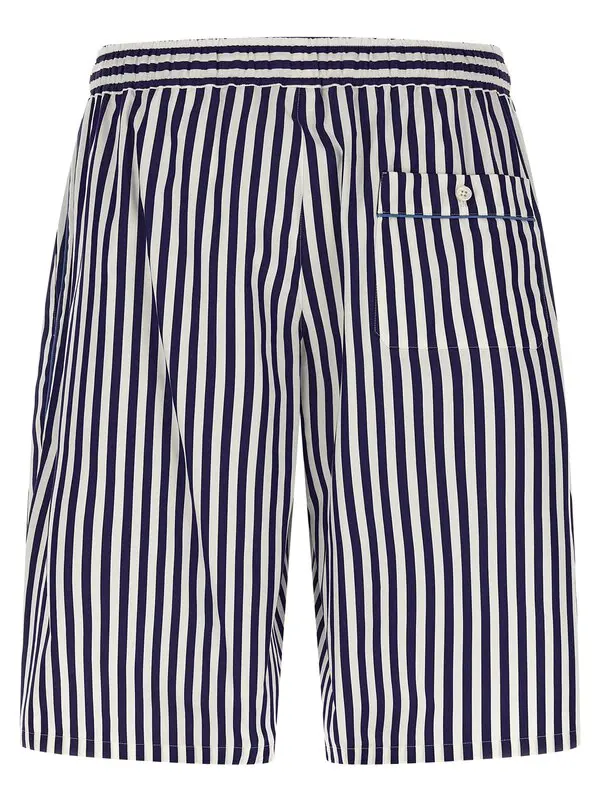 Dolce & Gabbana Striped Bermuda Shorts - Blue