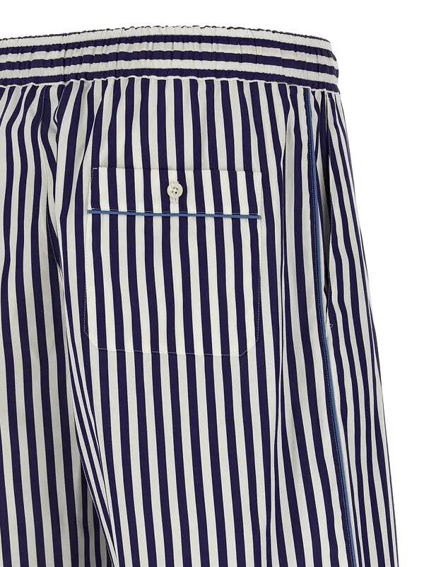 Dolce & Gabbana Striped Bermuda Shorts - Blue