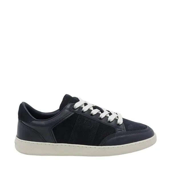 FERRAGAMO Signature Leather Sneakers - Blue
