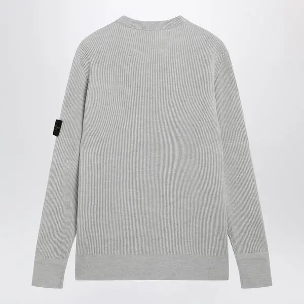 Stone Island Sand Ribbed Crew-neck Sweater