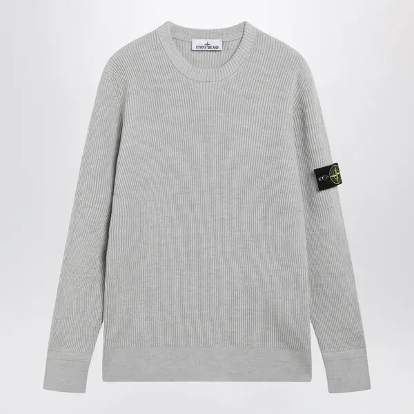 Stone Island Sand Ribbed Crew-neck Sweater - Cream