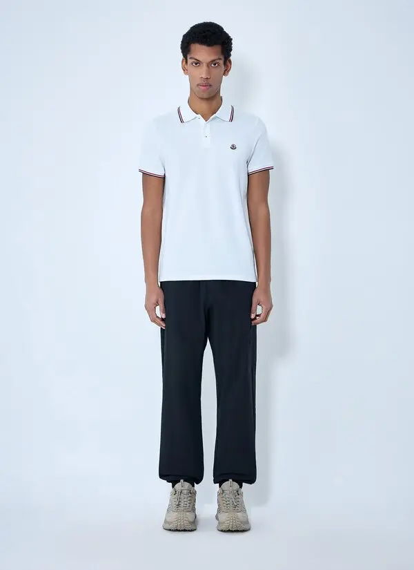 Moncler Piqué Polo Shirt - White