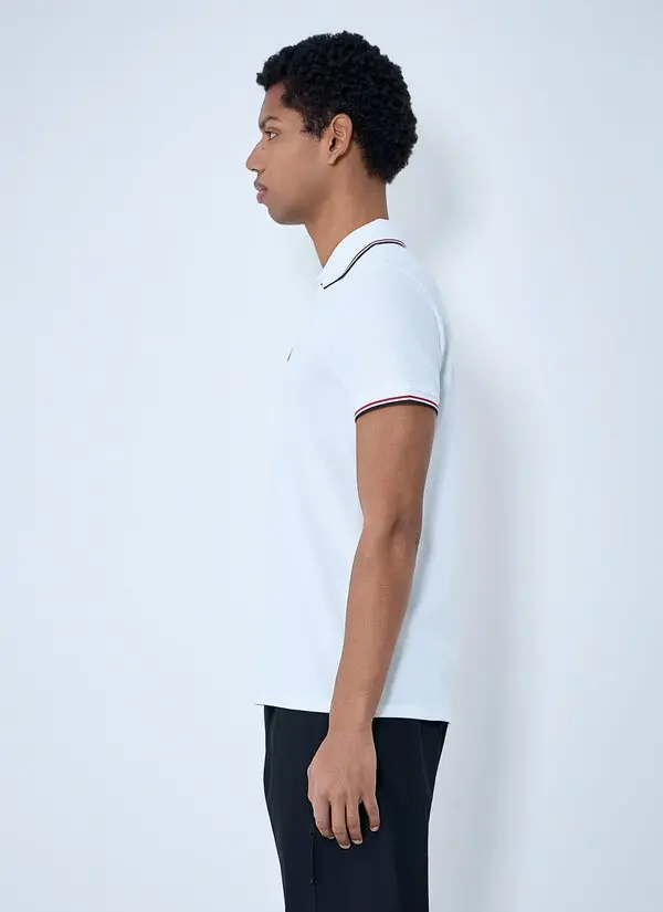 Moncler Piqué Polo Shirt - White