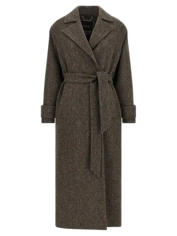 Kiton Chevron Wool Coat