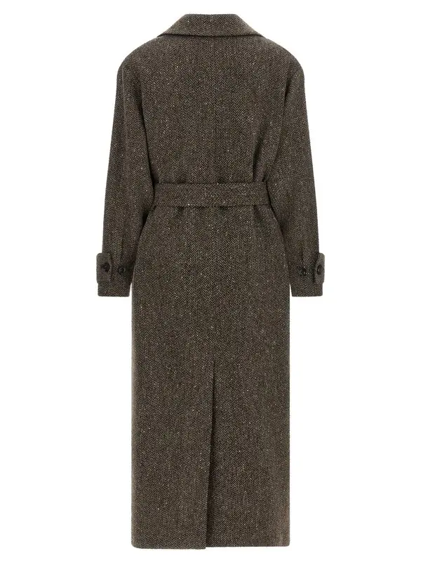Kiton Chevron Wool Coat