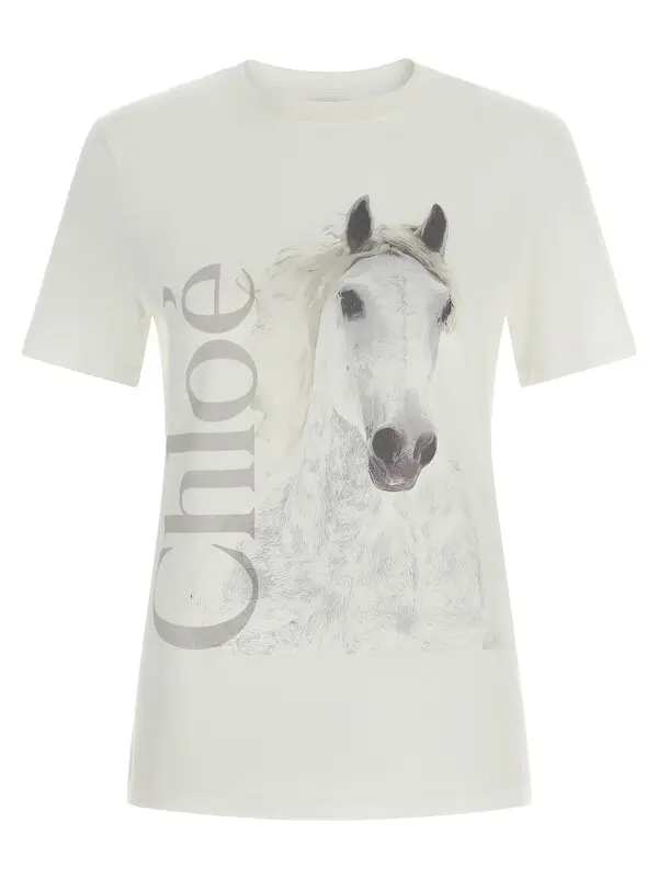 Chloé Printed T-shirt - White