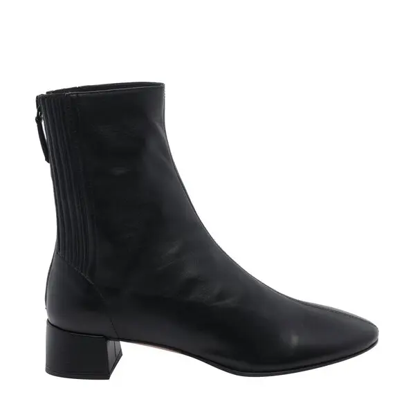 AQUAZZURA Tres Honore Leather Pump Booties - Black