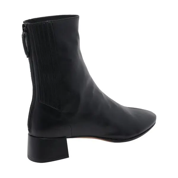 AQUAZZURA Tres Honore Leather Pump Booties - Black