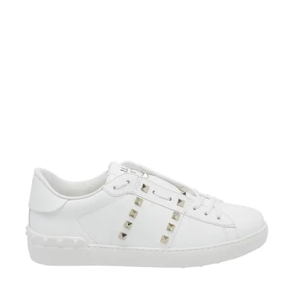 Valentino Garavani Rockstud Leather Sneakers - White