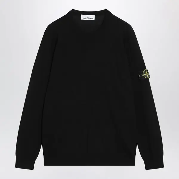 Stone Island Wool Crew-neck Sweater - Black