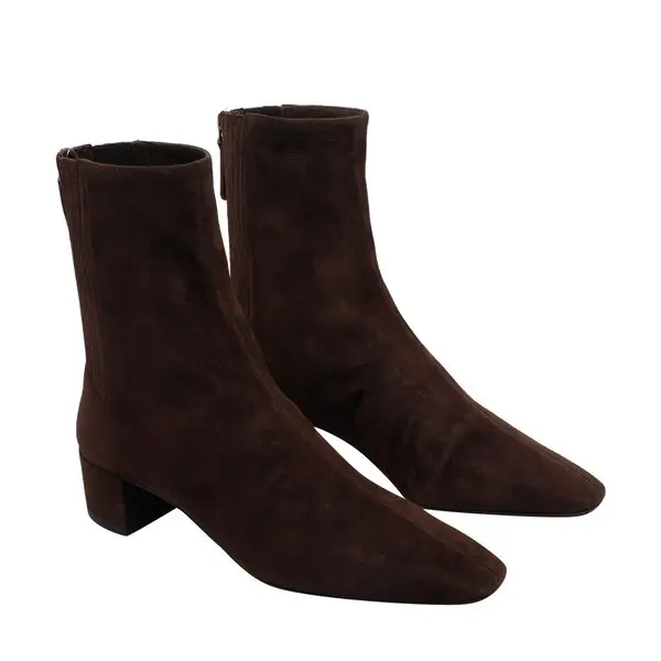 AQUAZZURA Saint Honore Suede Booties - Brown