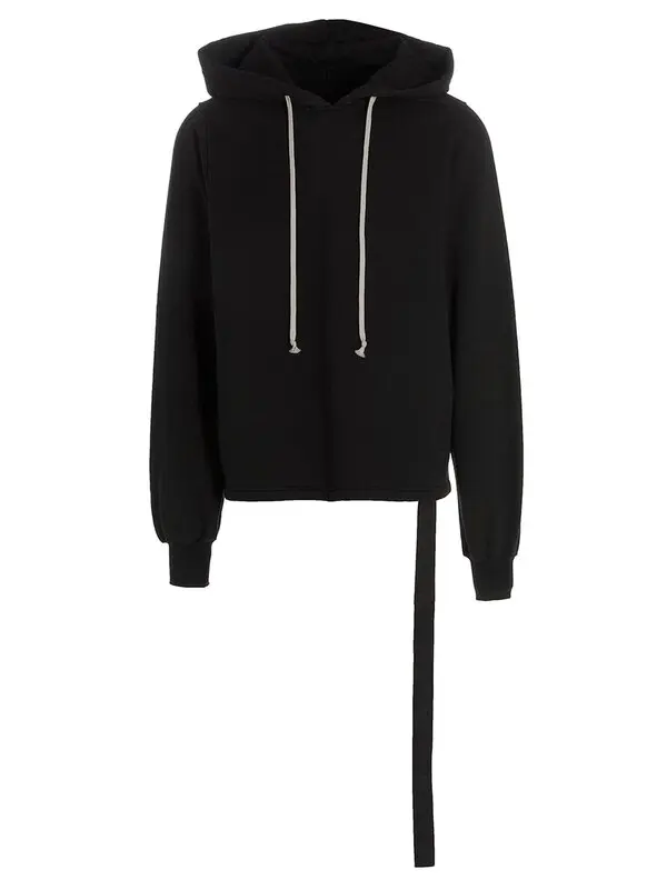 Rick Owens Asymmetrical Stitching Hoodie - Black