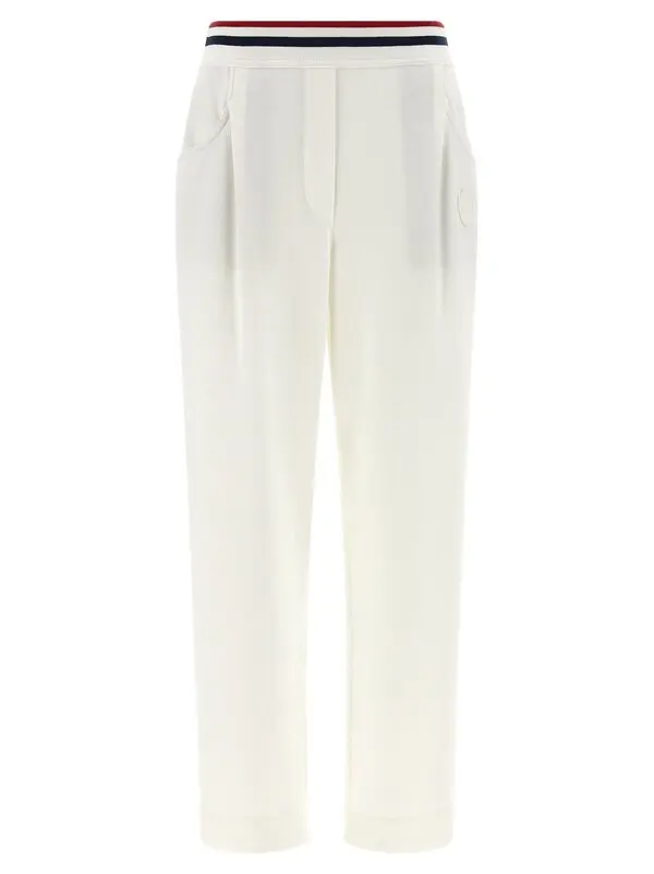 Brunello Cucinelli Heraldic Coat Of Arms Joggers - White