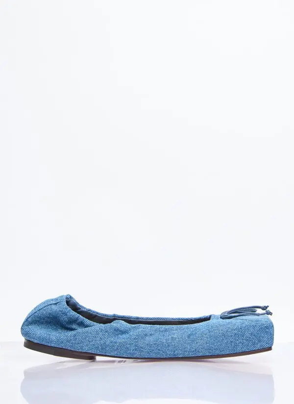 Jacquemus Denim Les Ballerines Flats - Blue