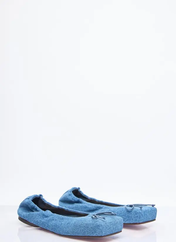 Jacquemus Denim Les Ballerines Flats - Blue