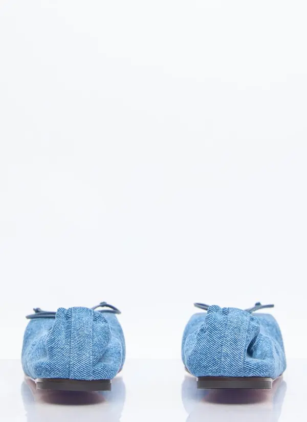 Jacquemus Denim Les Ballerines Flats - Blue